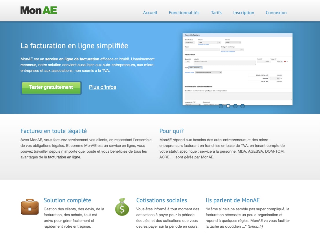 MonAE - Fonctionnalités, tarifs, alternatives et avis