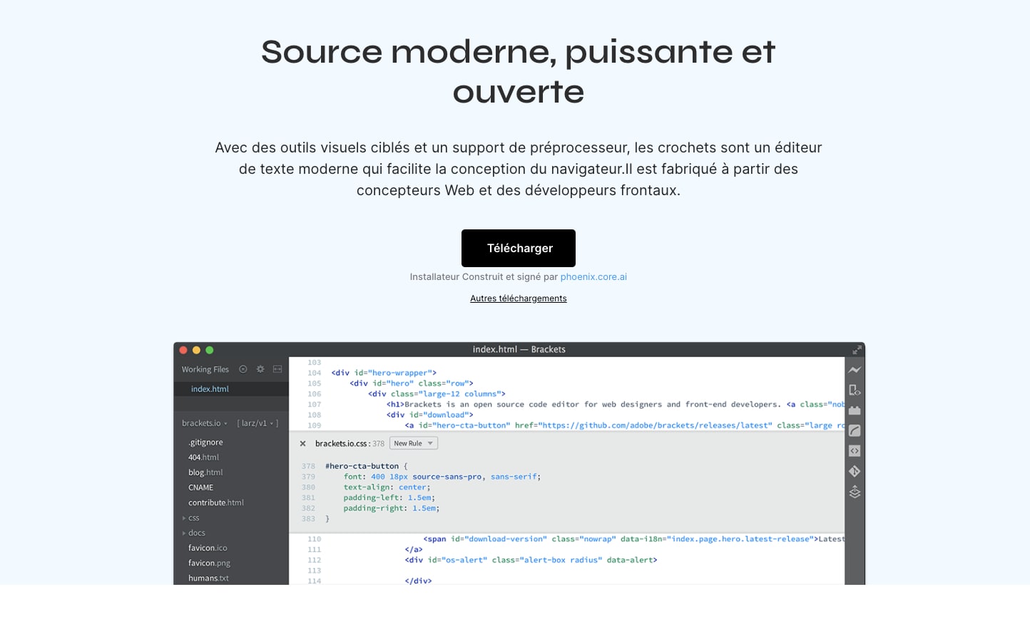 Brackets - Fonctionnalités, tarifs, alternatives et avis Brackets - Fonctionnalités, tarifs, alternatives et avis